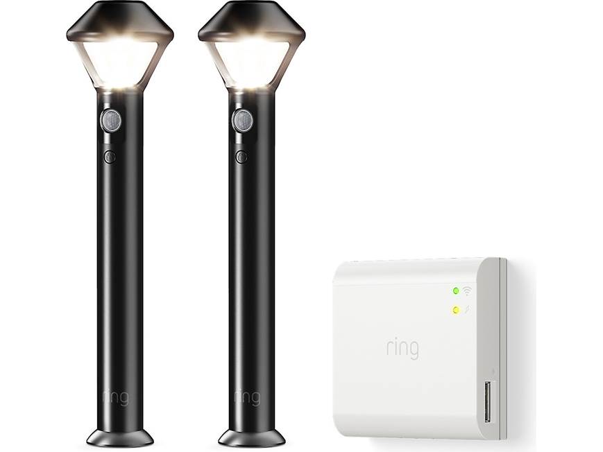 Ring Smart Lighting Pathlight 2-pack + Bridge Two battery-powered LED ...
