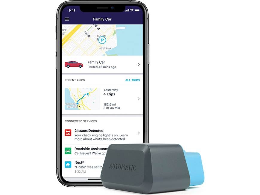 Automatic Connected Car Assistant Car monitor with real-time tracking ...