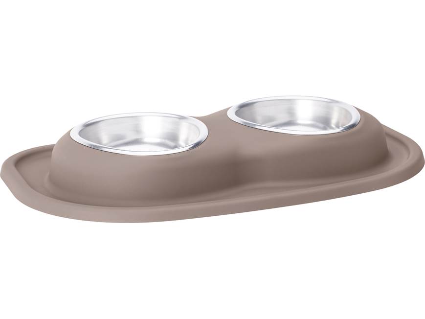 WeatherTech Double Low Pet Feeding System (Light Brown) Two 16 oz ...