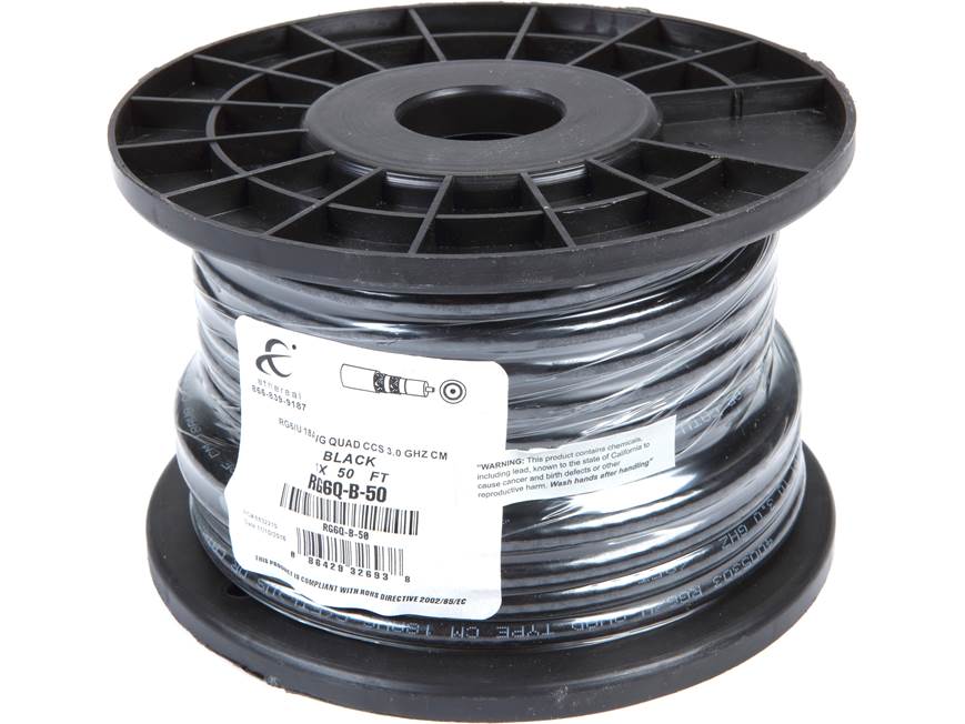 Metra ethereal RG6Q (50 feet) Quad-shield RG-6 coaxial cable (50 feet ...