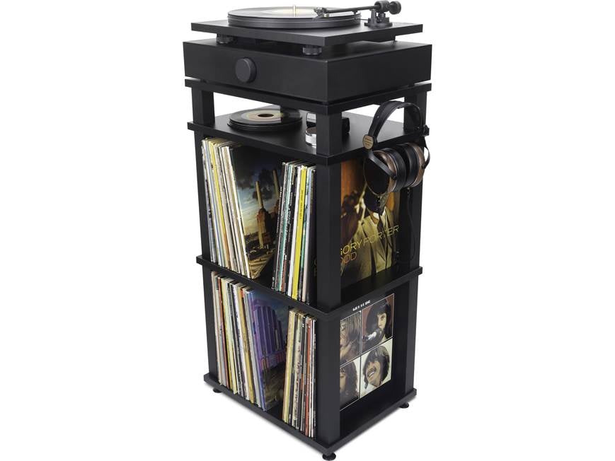 Andover Audio SpinStand Record Stand (Black) Record stand with storage ...