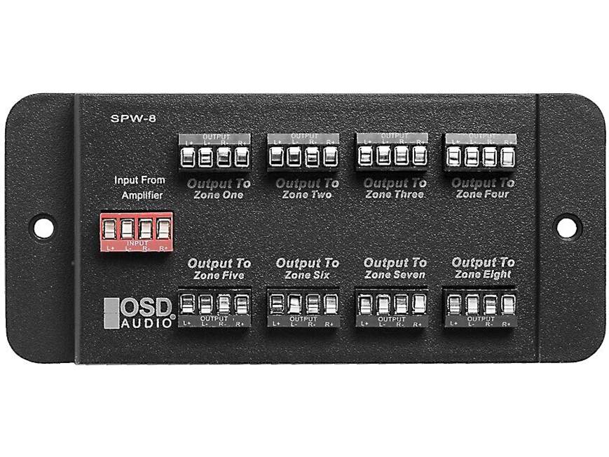 OSD SPW-8 Eight-zone speaker distribution panel at Crutchfield