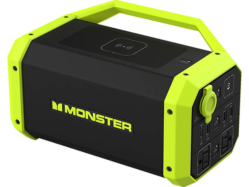 Monster Power Grid (Green) Portable power station with wireless Qi ...