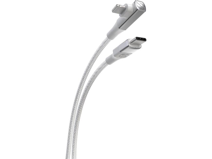 Scosche StrikeLine™ USB-C to Right-angle Lightning® Cable (White, 6 ...