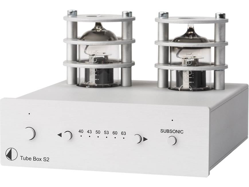Pro-Ject Tube Box S2 (Silver) Vacuum tube phono preamplifier for moving ...