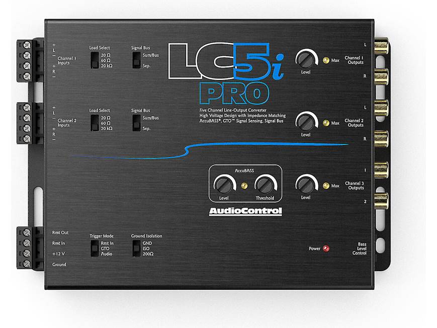 AudioControl LC5iPRO Line Output Converter 5-channel LOC with AccuBASS ...