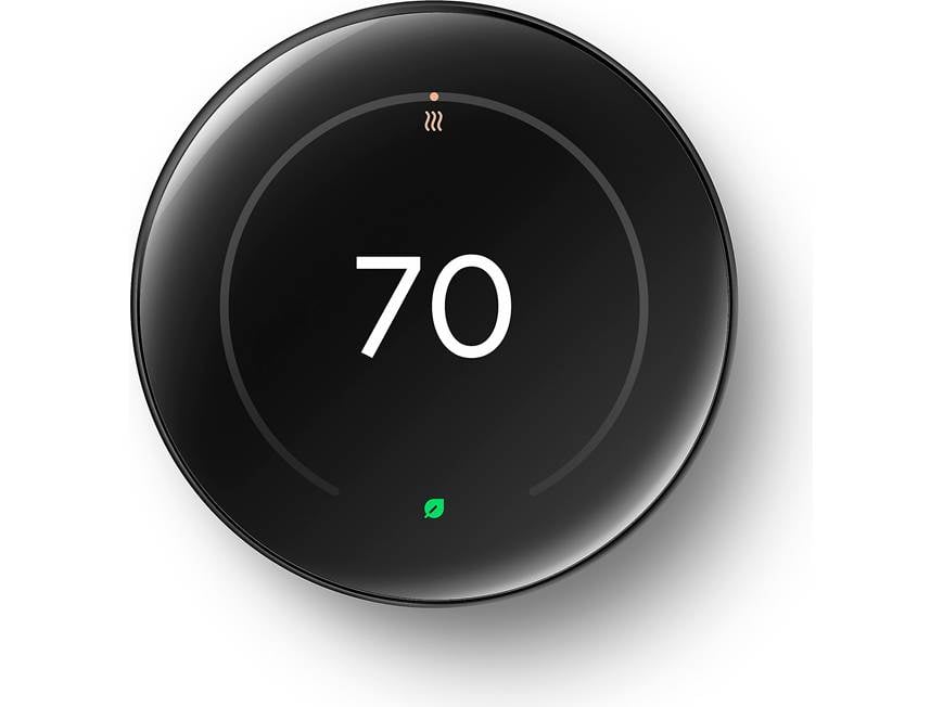 Google Nest Learning Thermostat, 4th Gen (Polished Obsidian) Smart ...