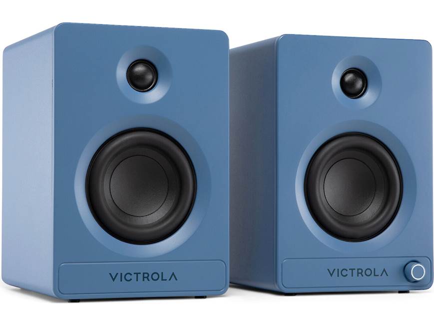 Victrola Tempo VPS-400 (Blue) Powered stereo speakers with Bluetooth ...