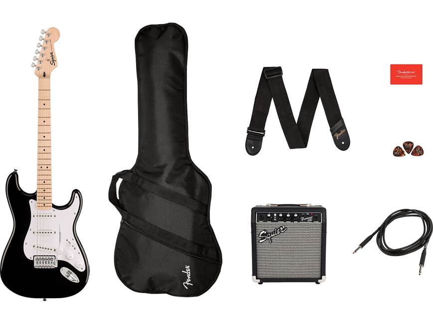 Squier Sonic® Stratocaster® Pack (Black guitar finish) Electric guitar ...