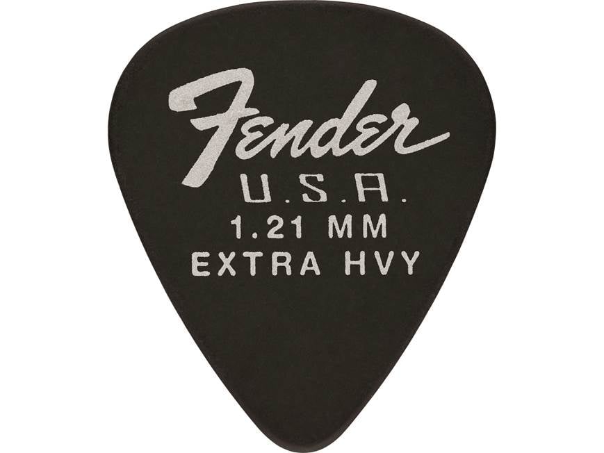 Fender Dura-Tone® Picks (Extra Heavy, Black) 12-pack (Extra Heavy ...