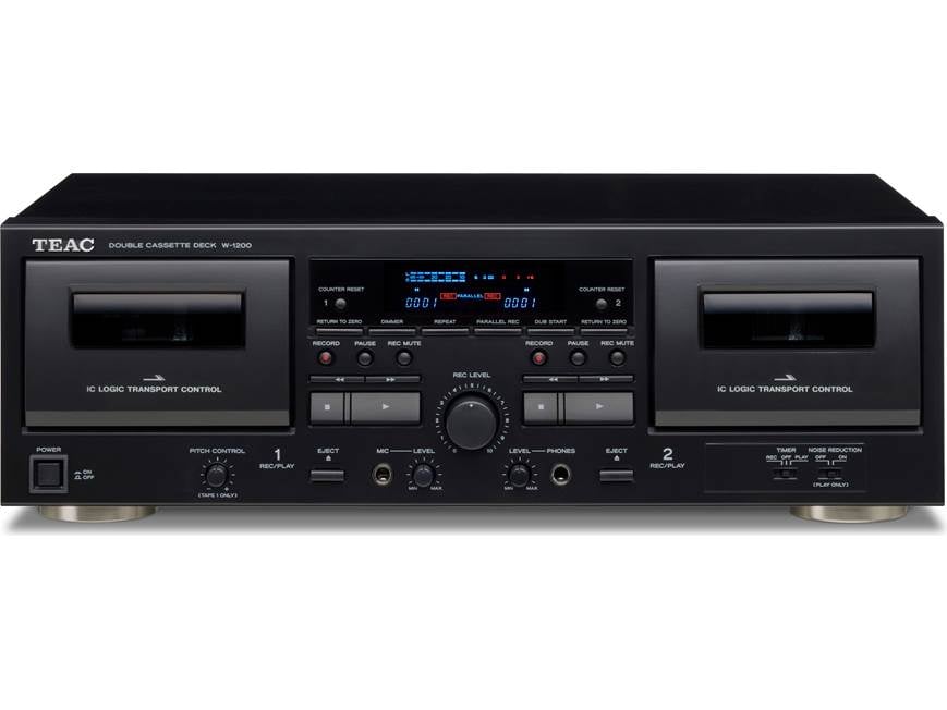 TEAC W-1200 (Black) Dual cassette deck with USB (Black) at Crutchfield