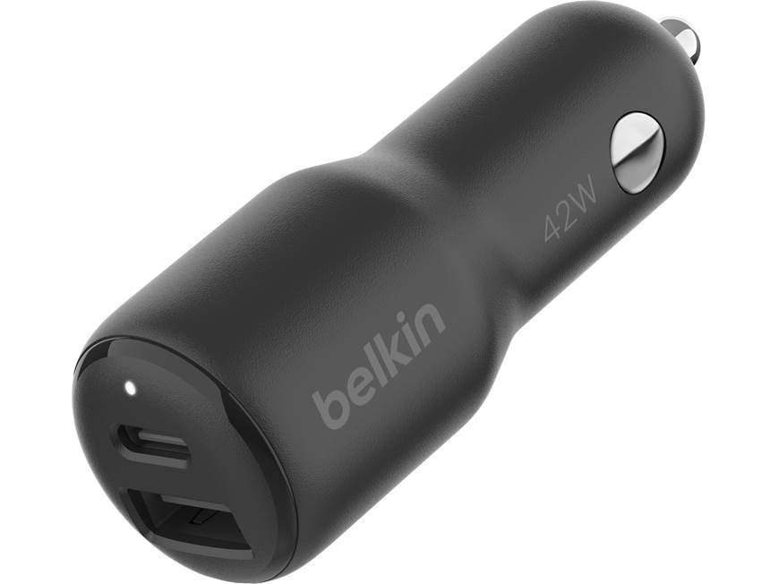 Belkin BoostCharge Dual Car Charger 42W 12-volt car charger with USB-C ...