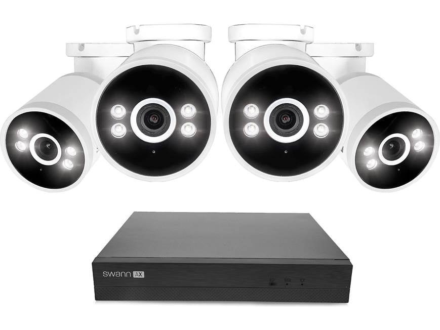 Swann AdvancedX™ Wired 4K NVR Security System (4 bullet cameras) NVR ...
