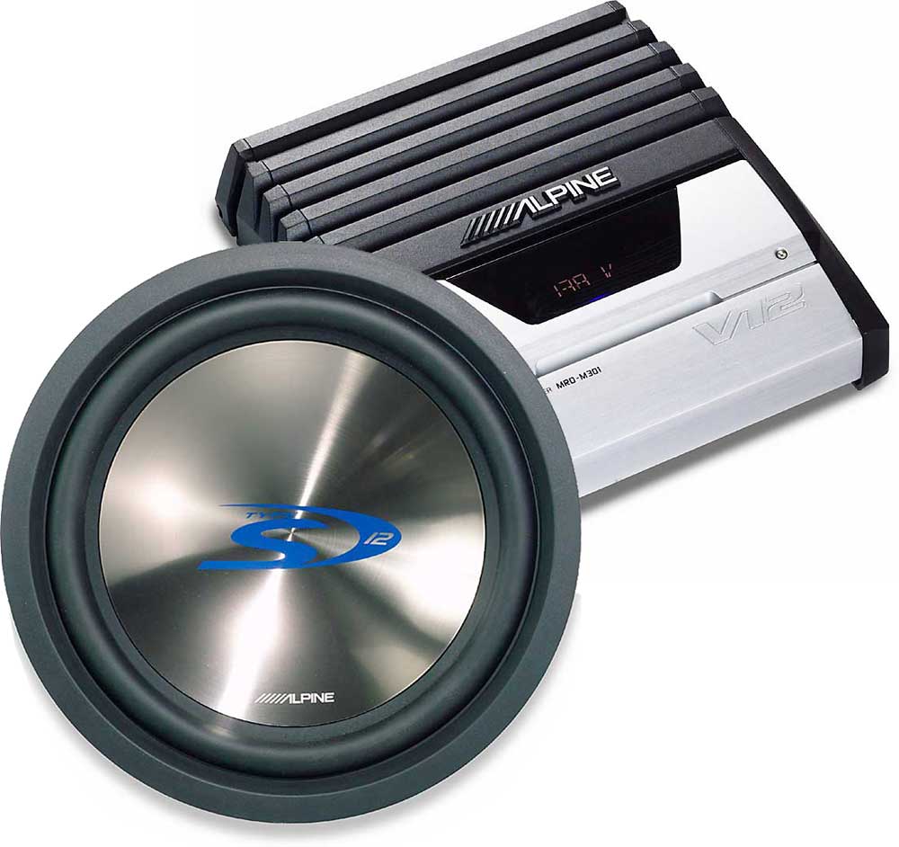 Alpine Bass Package MRD-M301 mono amp and one SWS-1242D 12" sub at ...