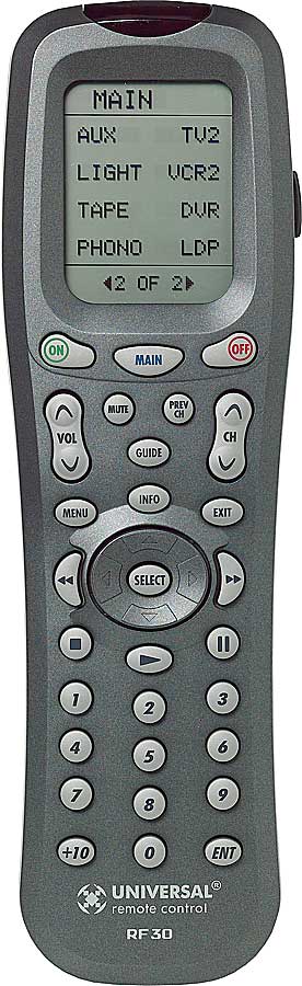 Customer Reviews: Universal® MasterControl™ RF-30 Multibrand remote ...
