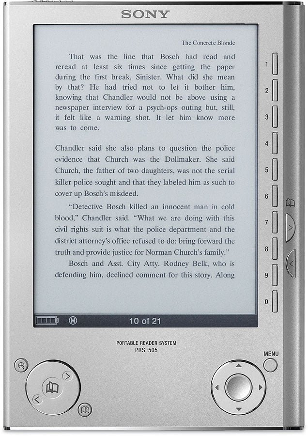 Customer Reviews: Sony PRS-505 Reader Digital Book (Silver) Portable ...