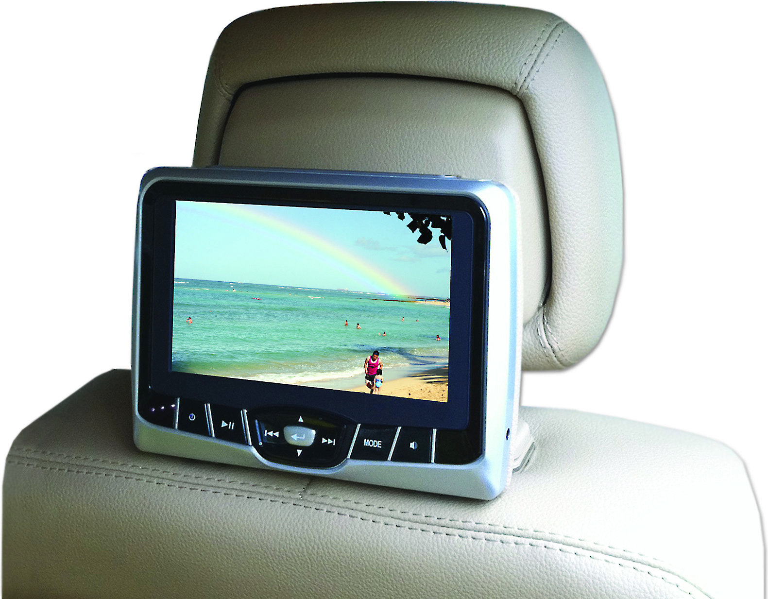 Customer Reviews: Rosen AV7700 Headrest Piggyback System (Silver) Two ...