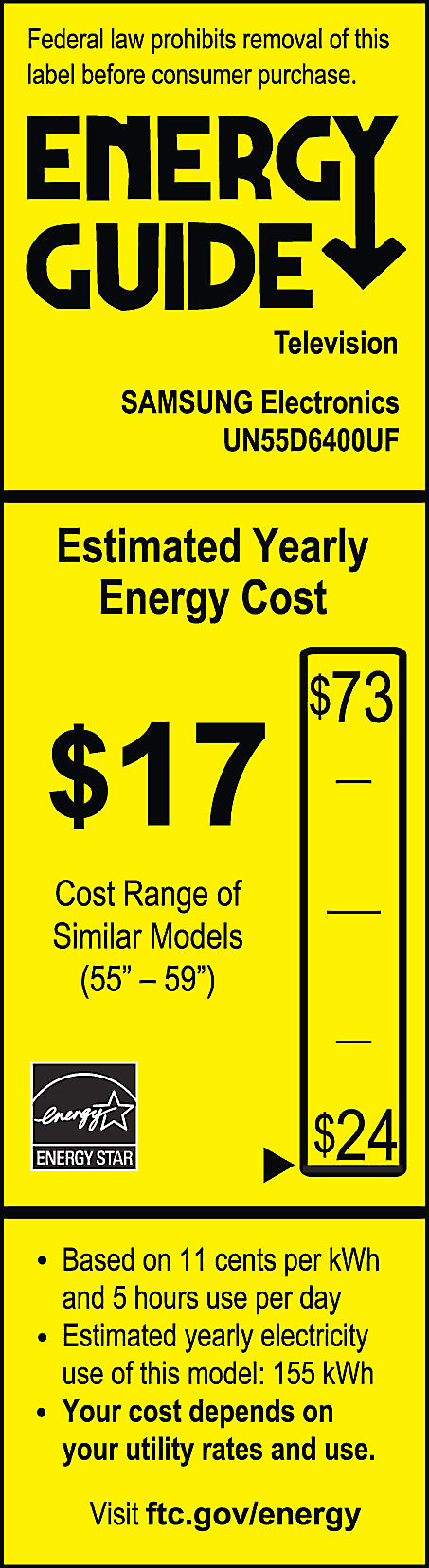 Samsung UN55D6400 55" Internet-ready 1080p LED-LCD HDTV, 3D-ready at ...