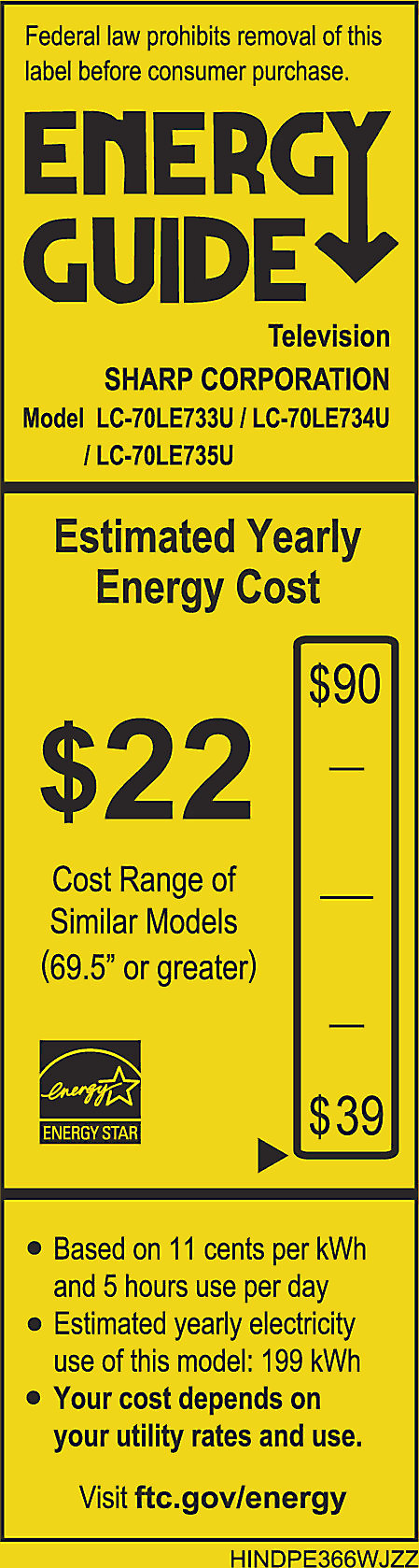 Sharp LC-70LE735UN 70" 1080p 3D LED-LCD HDTV with Wi-Fi® at Crutchfield