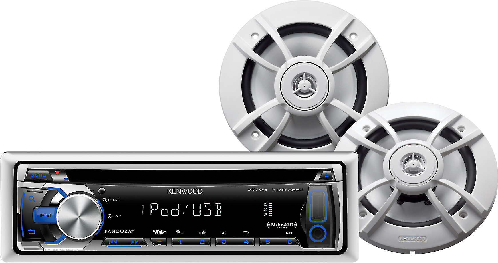 Customer Reviews: Kenwood Marine Receiver/Speakers Package Includes KMR ...
