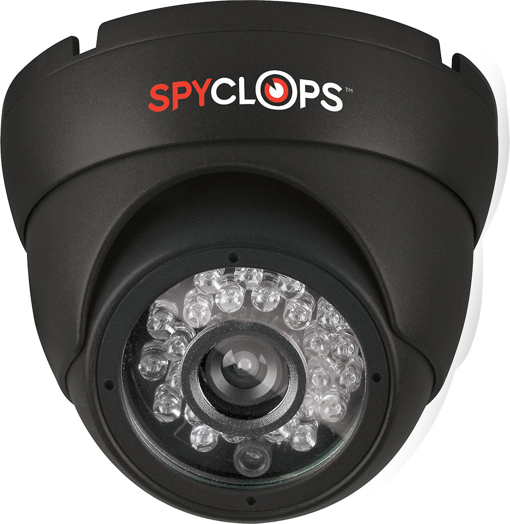 Spyclops Mini Dome Camera (Black) Compact indoor security camera with ...
