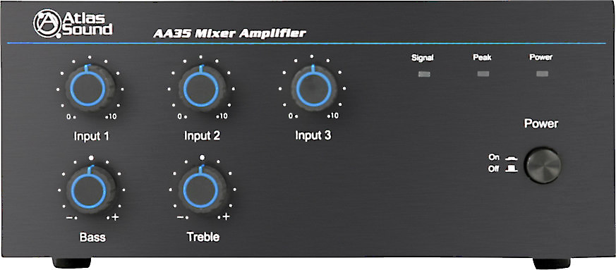 Customer Reviews: Atlas AA35 3-input mixer/amplifier — 35 watts RMS x 1 ...