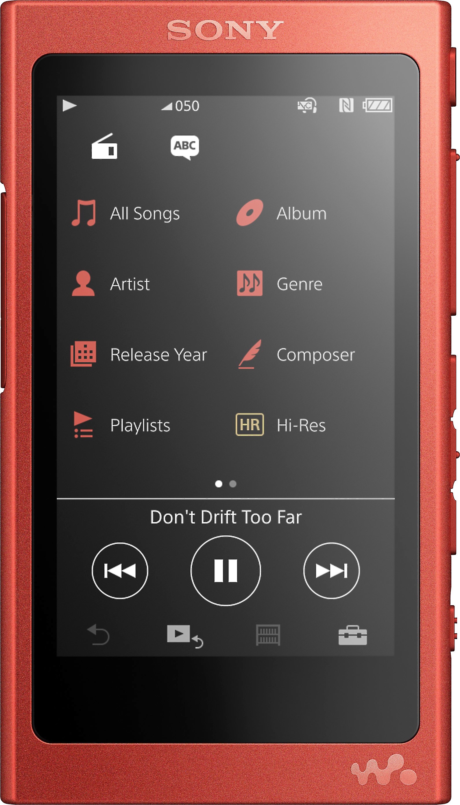 Customer Reviews: Sony NW-A35 Walkman® (Cinnabar Red) High-resolution ...