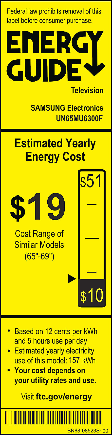 Samsung UN65MU6300 65" Smart LED 4K Ultra HD TV with HDR (2017 model ...