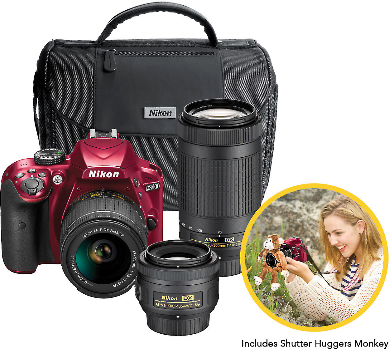 Customer Reviews: Nikon D3400 Triple Lens Parent's Kit 24.2-megapixel ...