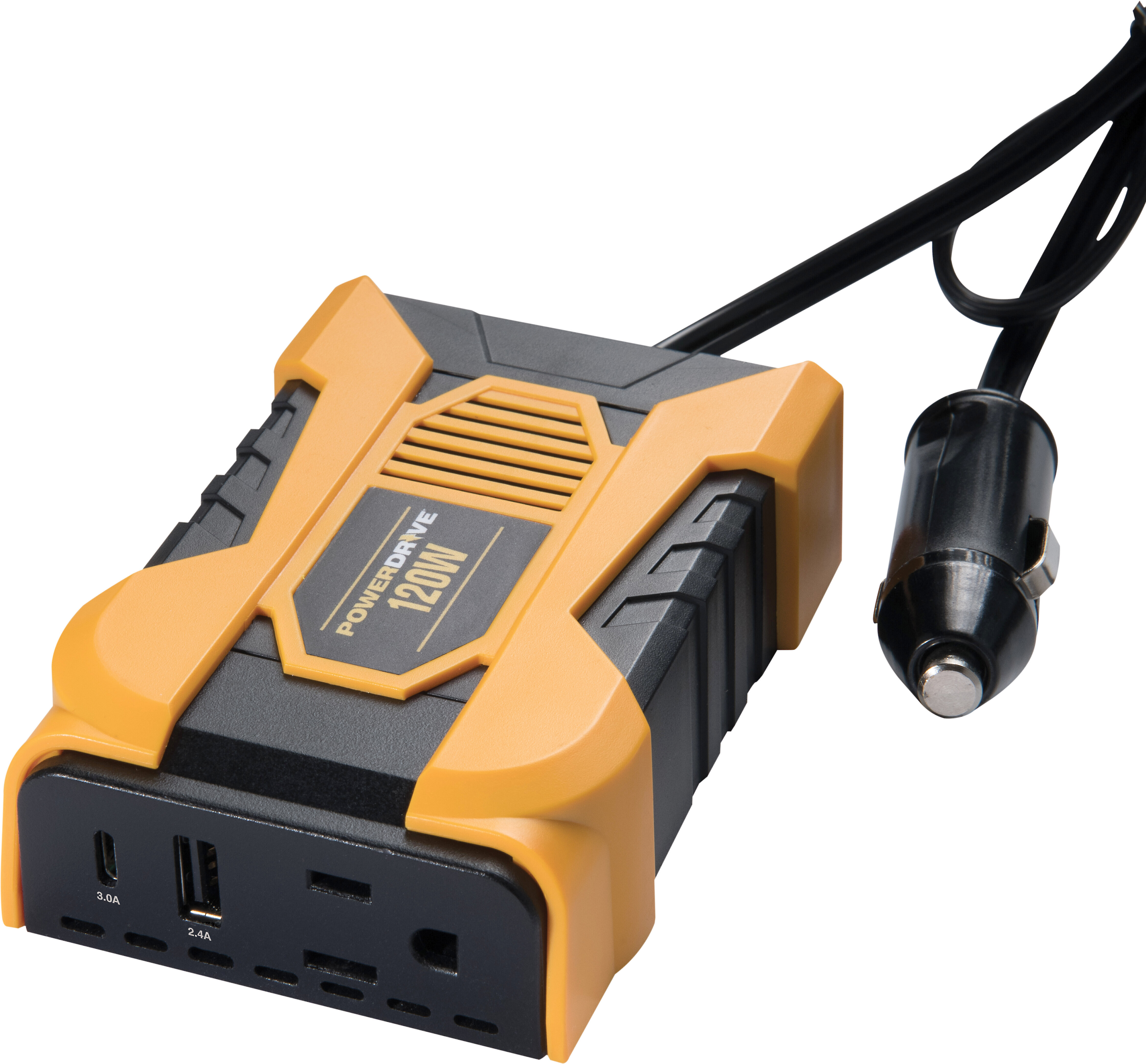 Product Videos: PowerDrive PD120 DC to AC power inverter with 120-watt ...