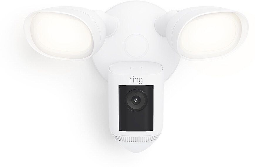 Product Videos: Ring Floodlight Cam Wired Pro (White) Hardwired ...