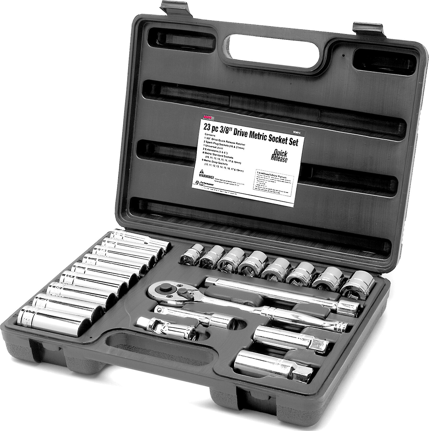 Customer Reviews: Performance Tool W38914 23-piece 3/8" drive socket ...