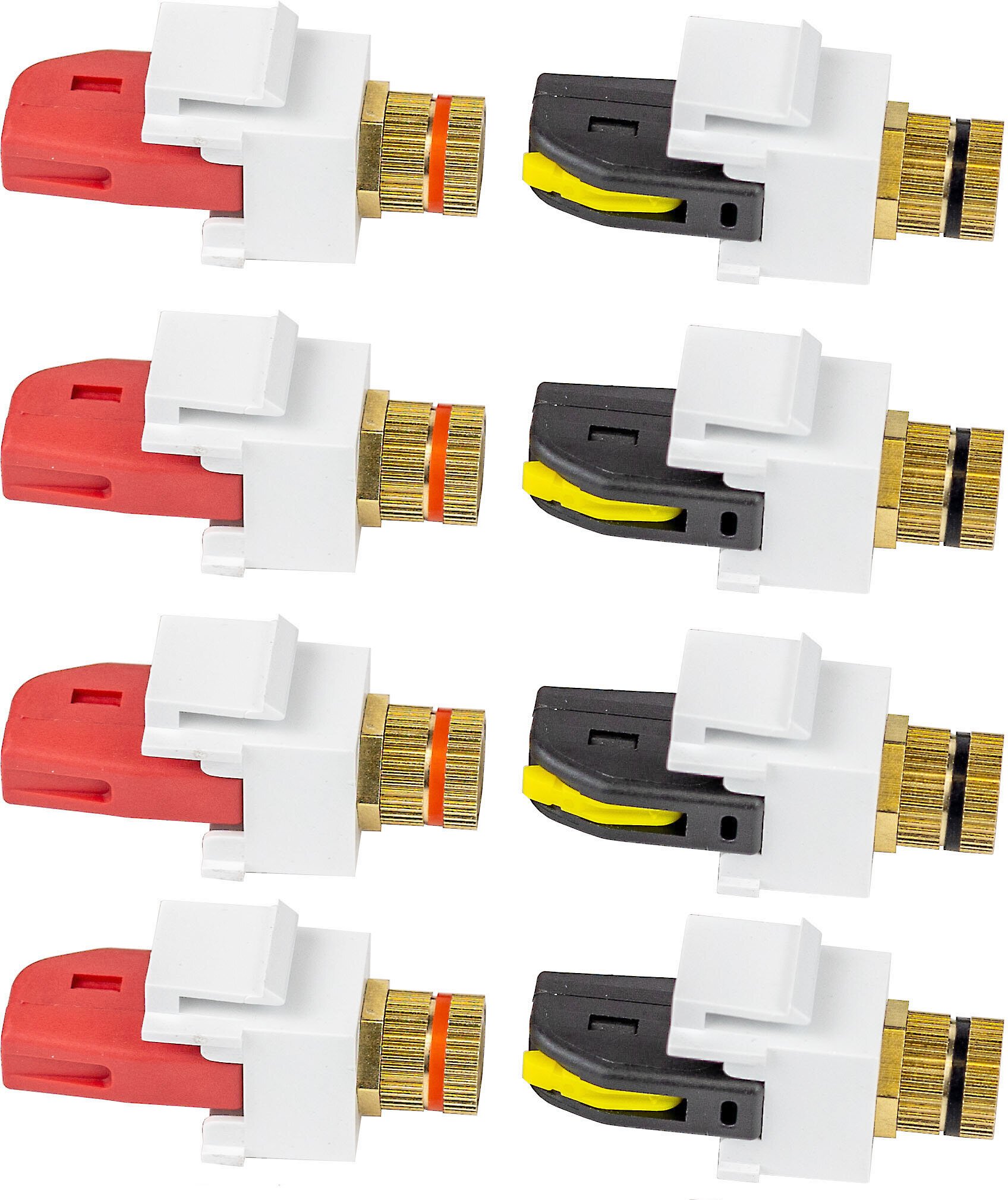 Customer Reviews: Speaker Snap Keystone Binding Posts (White/4 pairs ...