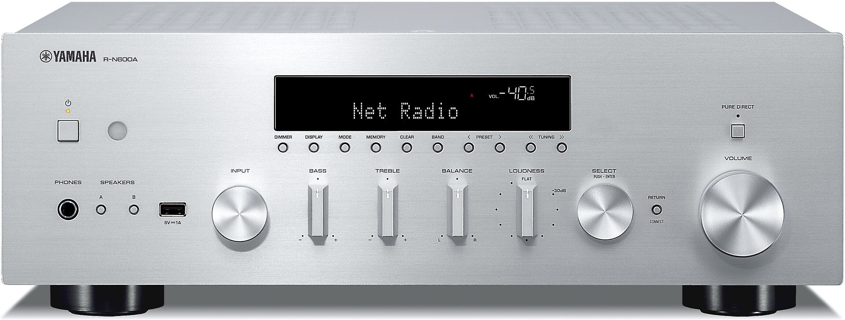 Customer Reviews: Yamaha R-N600A (Silver) Stereo receiver with Wi-Fi ...