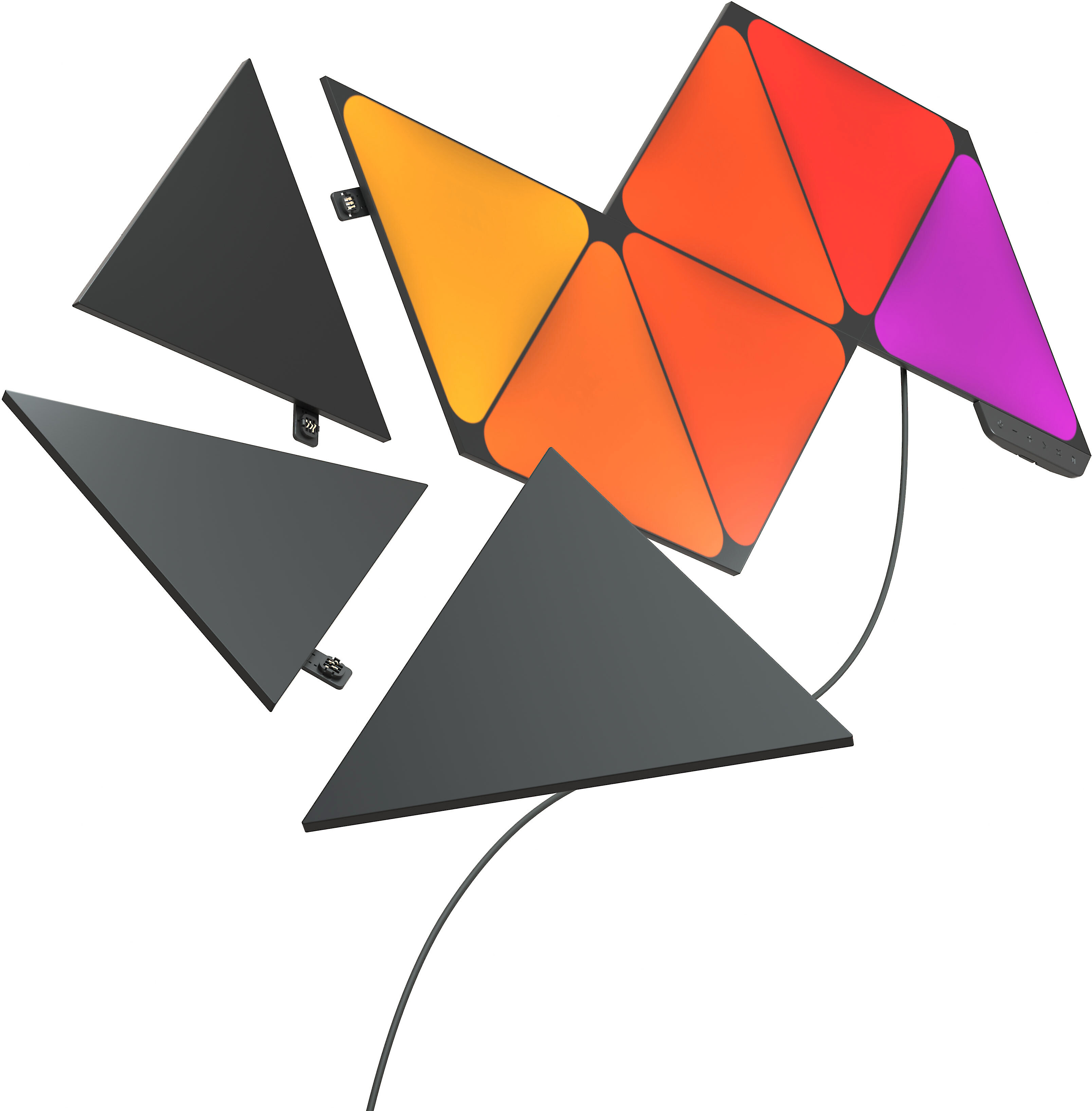 Product Videos: Nanoleaf Shapes Ultra Black Triangles Smarter Kit Base ...